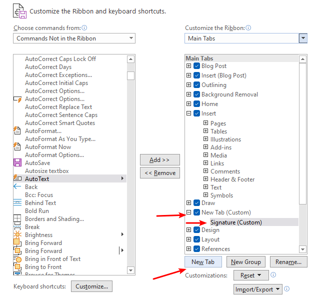 Adding a Signature Block to Word 2021 - Microsoft Q&A