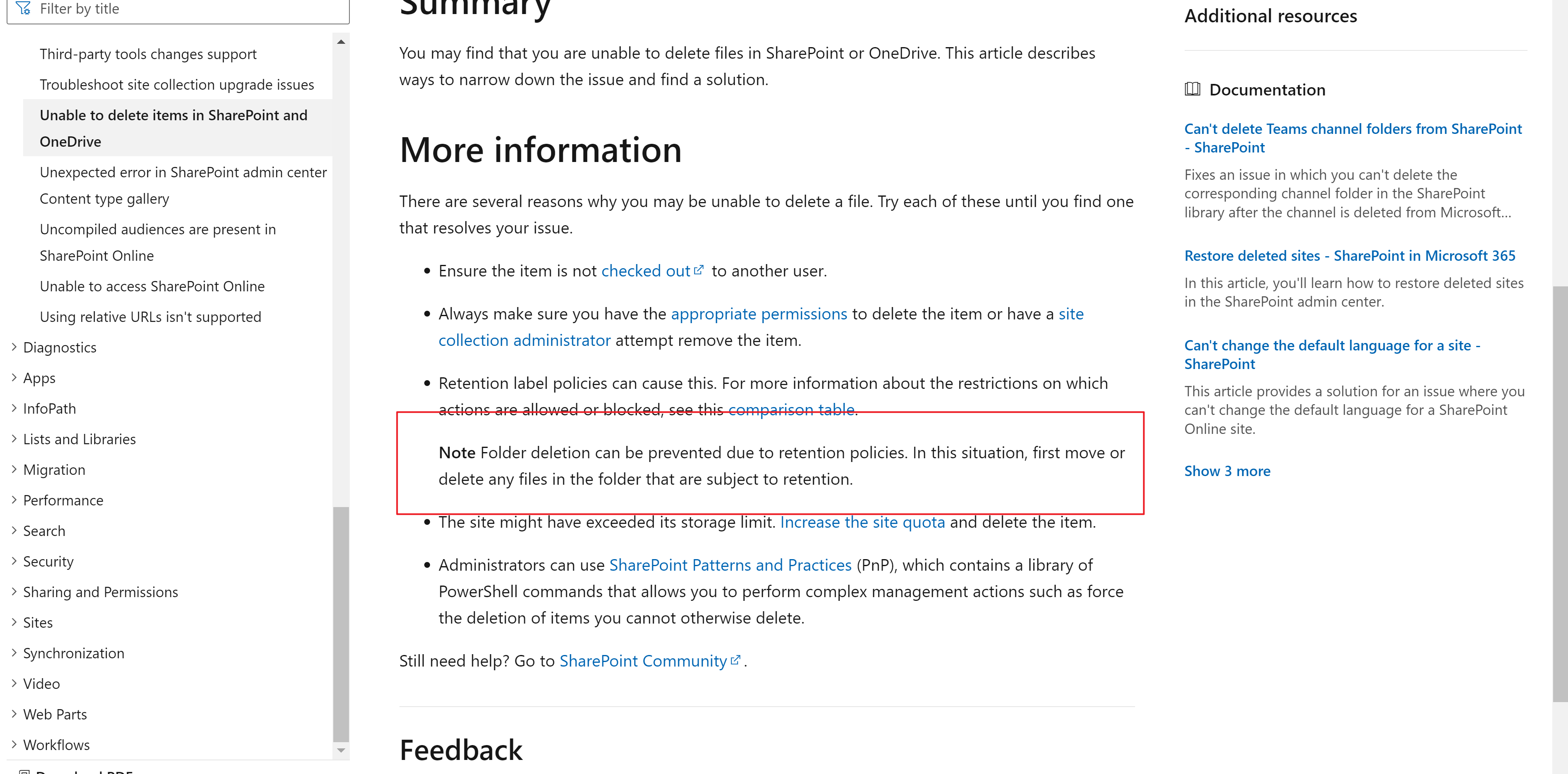 this library contains items that have been modified or deleted ...