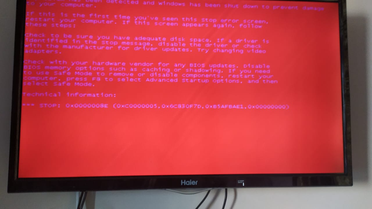Windows 7 red screen of death - Microsoft Q&A