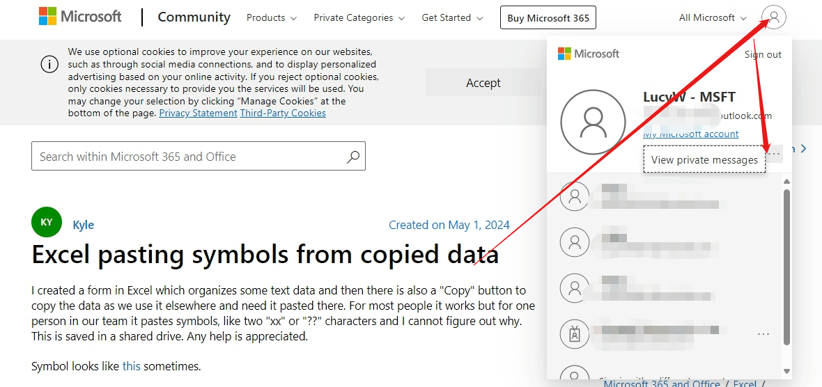 Excel pasting symbols from copied data - Microsoft Q&A