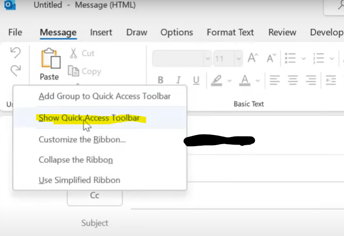 How can I add the ruler display to my emails in Outlook 365 ...