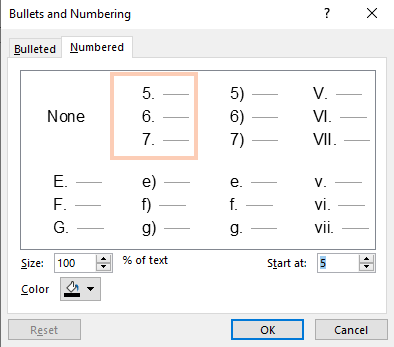 Change the numbering in a numbered list (PowerPoint for the web ...