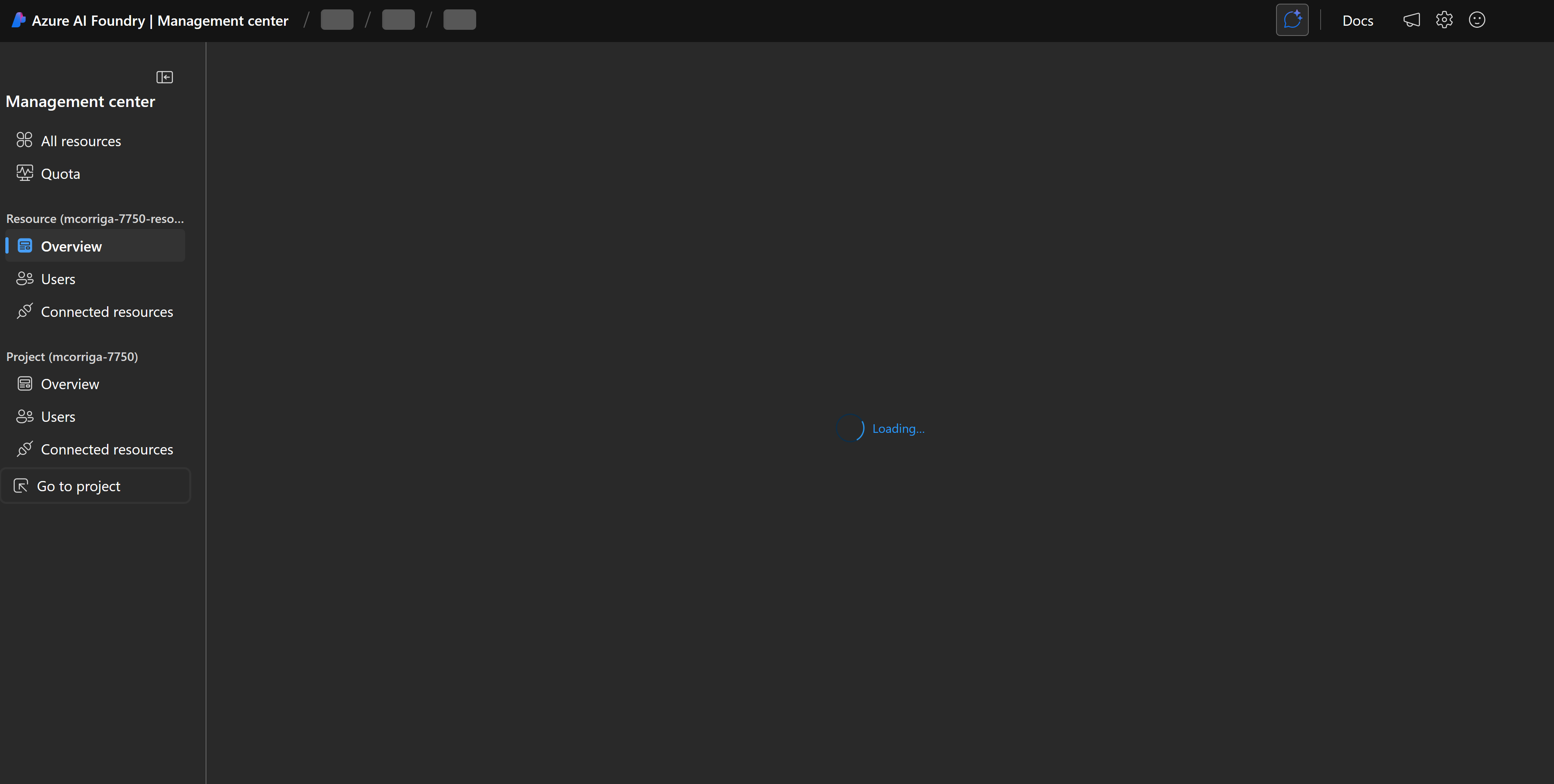 Cannot access AI Azure Foundry - Stuck on loading - Microsoft Q&A