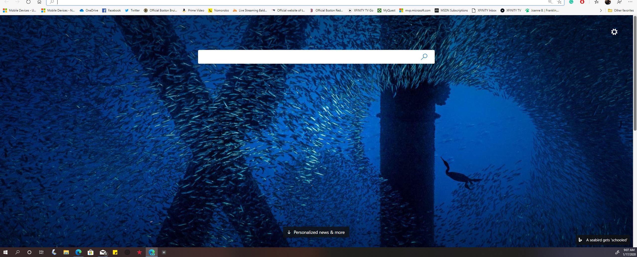 How to get the Bing Image of the day on the opening screen of the NEW ...