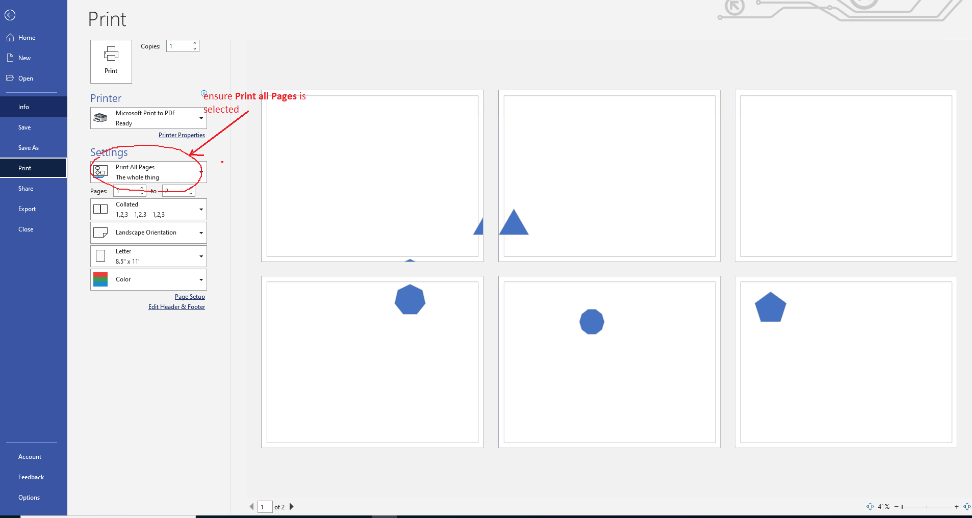 Visio Only Printing Part of Document - Microsoft Q&A