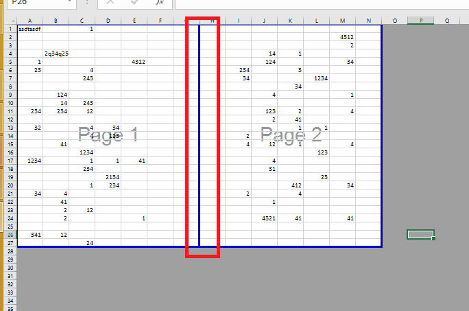 Excel 2016 (Office 365) Page Breaks every column that I can't get rid ...