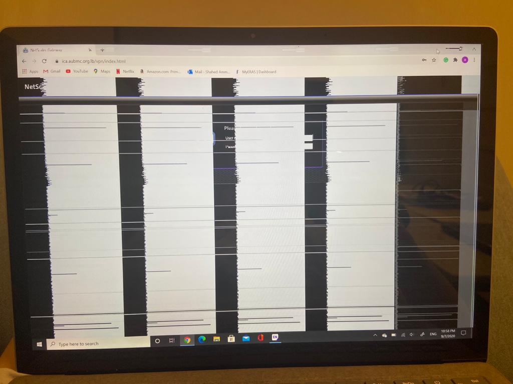 Microsoft surface screen pixelated all of a sudden with horizontal and ...