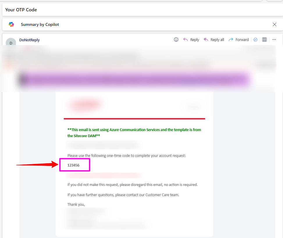 How to get OTP Code in Completely Customized Email Template using Azure ...