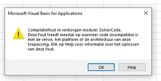 Excel Solver Add-in Error 1004 and "SolverCode" Compilation Error ...