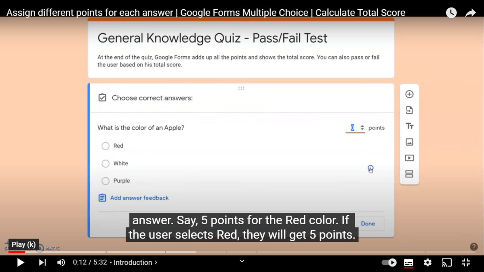 MS Forms - Scoring Answers - Microsoft Q&A