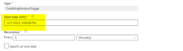 Unable to start a tumbling window trigger - Microsoft Q&A Unable to start a tumbling window trigger - Microsoft Q&A