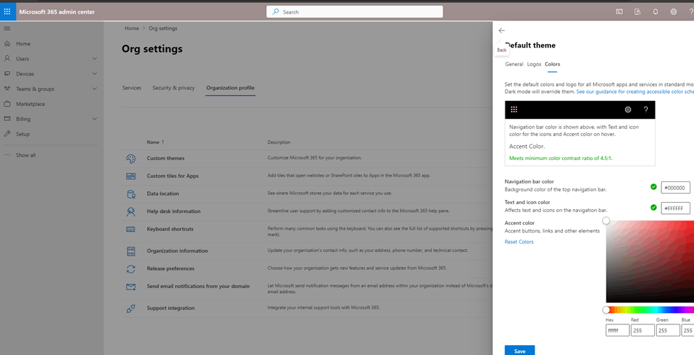 Sharepoint theme went from black to light gray, can't change back ...