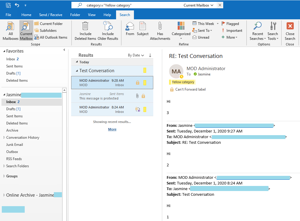 Outlook sort emails by category and still show conversations ...