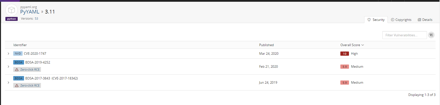 azcli (2.54.0) package has 7 Vulnerability detected by blackduck ...