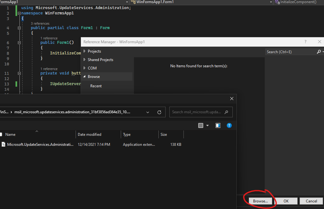 How to use the WSUS APIs with c# in visual studio? - Microsoft Q&A