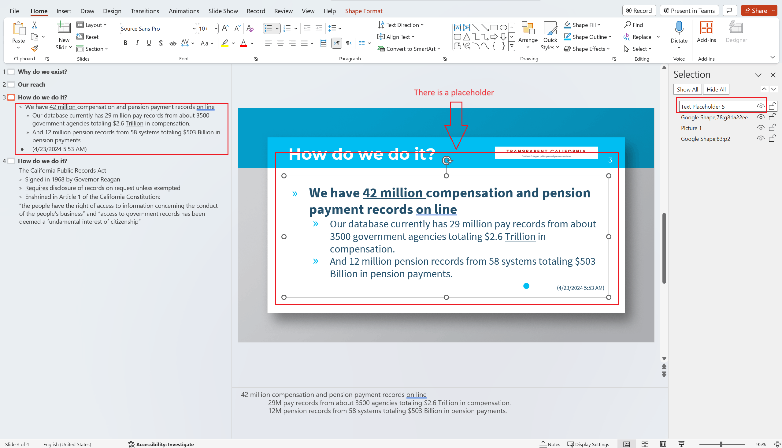 PowerPoint 2021 showing some notes in Outline View but not all - how to ...