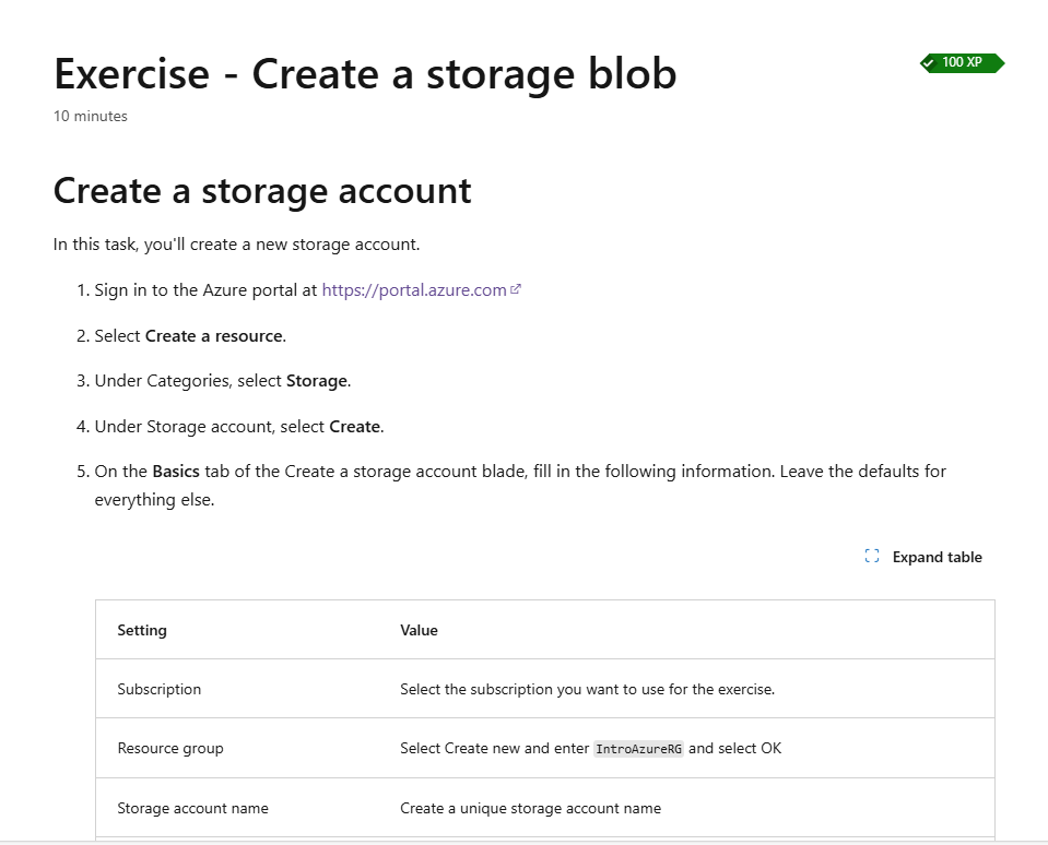 Issues Launching Sandbox in Microsoft Learn Module on Azure Storage ...
