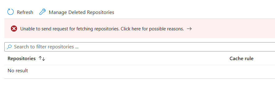 Could not connect to the remote container registry ! - Microsoft Q&A Could not connect to the remote container registry ! - Microsoft Q&A