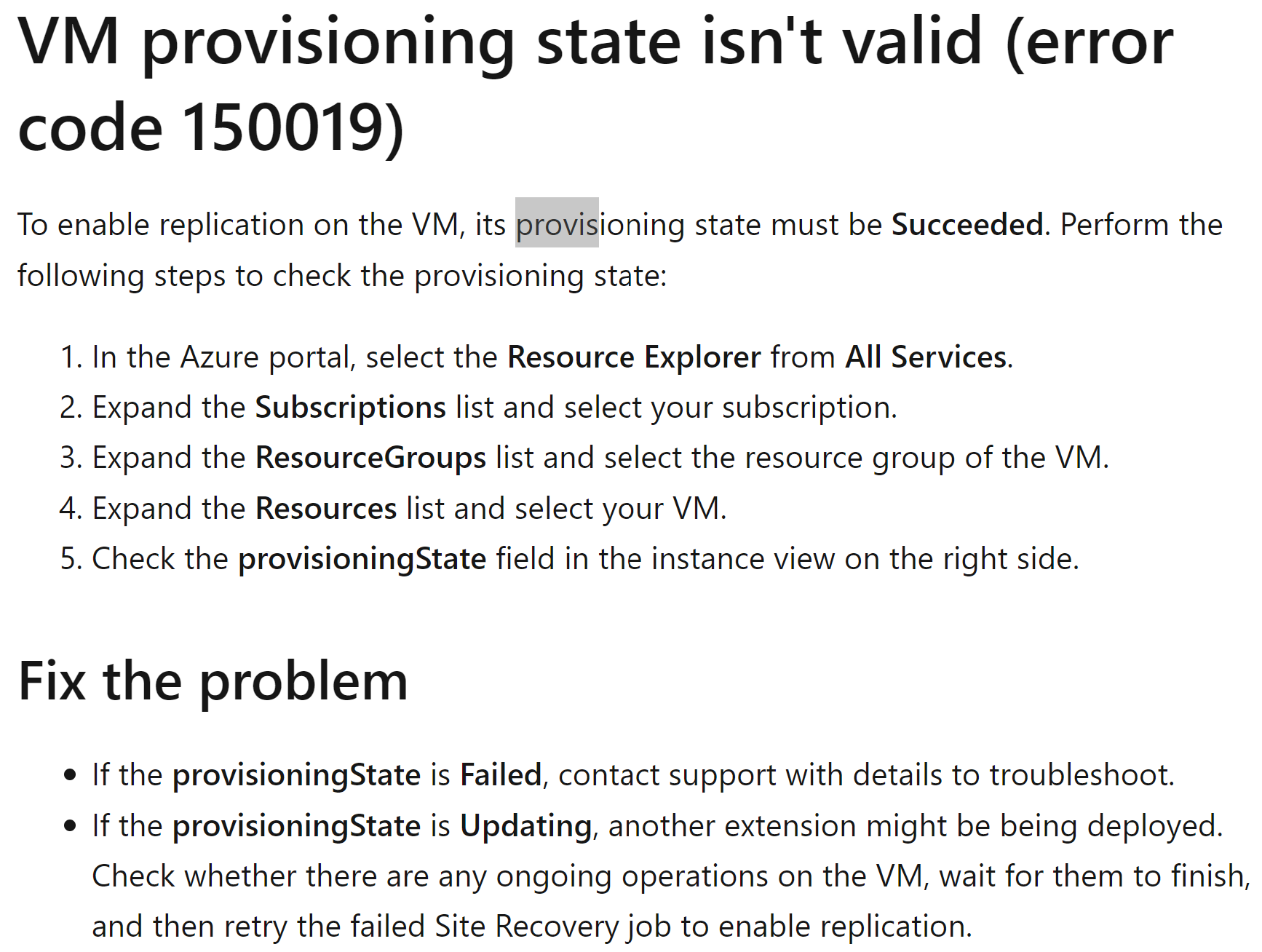 SiteRecovery-Windows Extension - Provision Failed - Microsoft Q&A