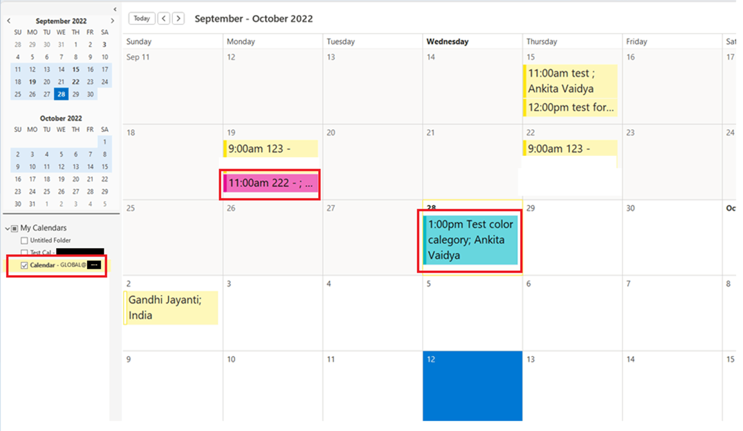 Sharing calendar including colour categories - Microsoft Q&A