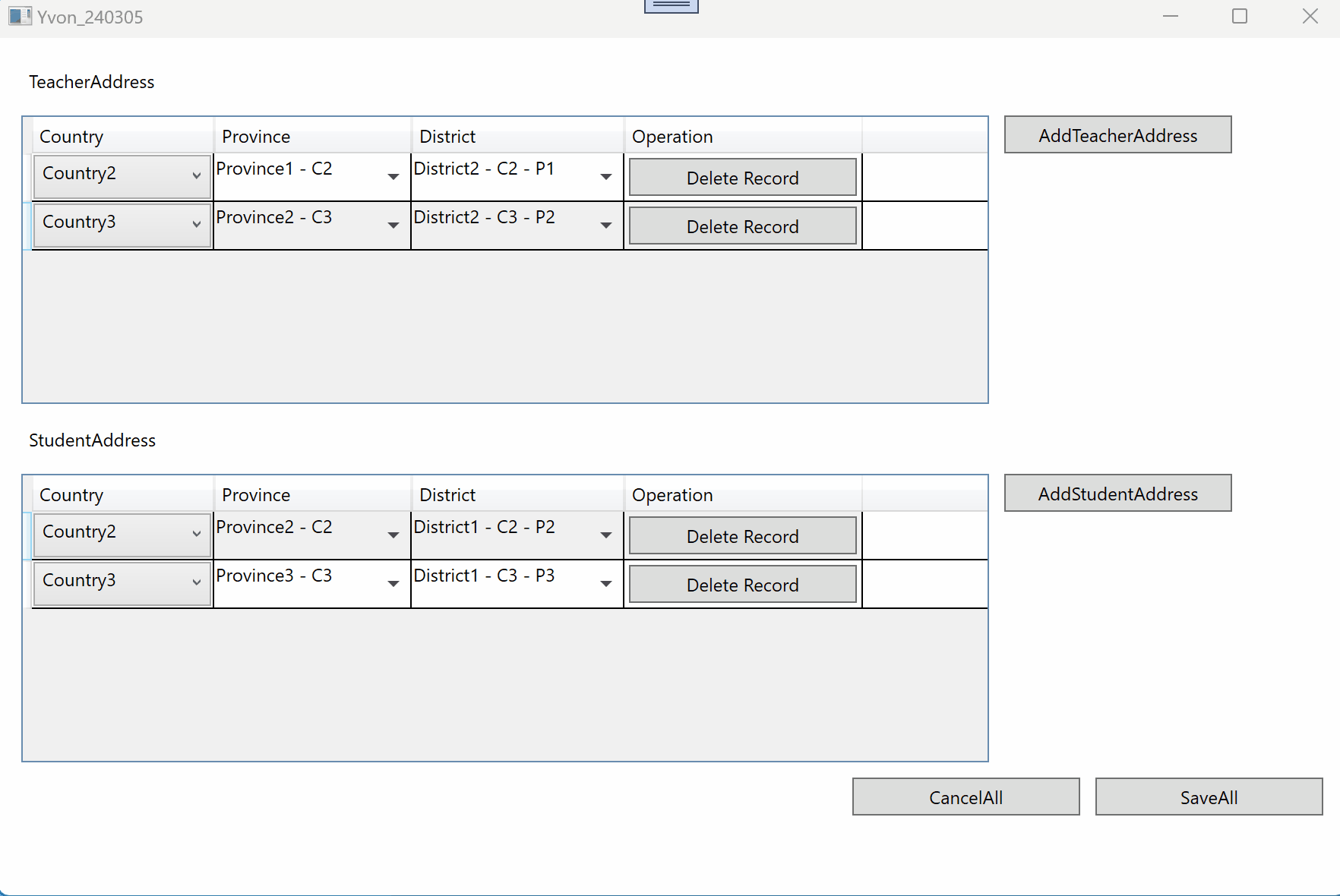 How To Save All The Updates In A Datagrid Set Of Comboboxes Mvvm Back To The Database In Wpf