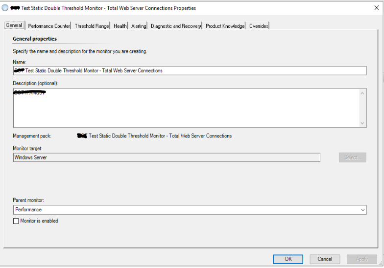 SCOM 2019 Unit monitor, static double threshold monitor not alerting ...