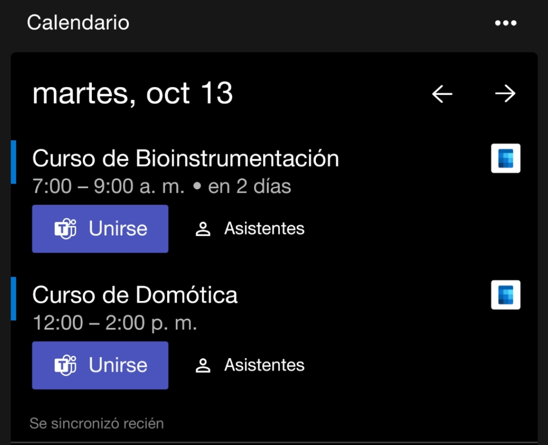 Teams calendar widget on android - Microsoft Q&A