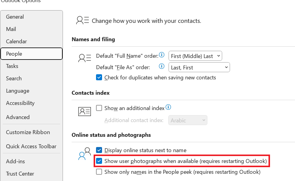 outlook客户端无法显示最新的用户头像 - Microsoft Q&A