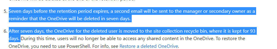 How to disable OneDrive notification when a user is deleted - Microsoft Q&A