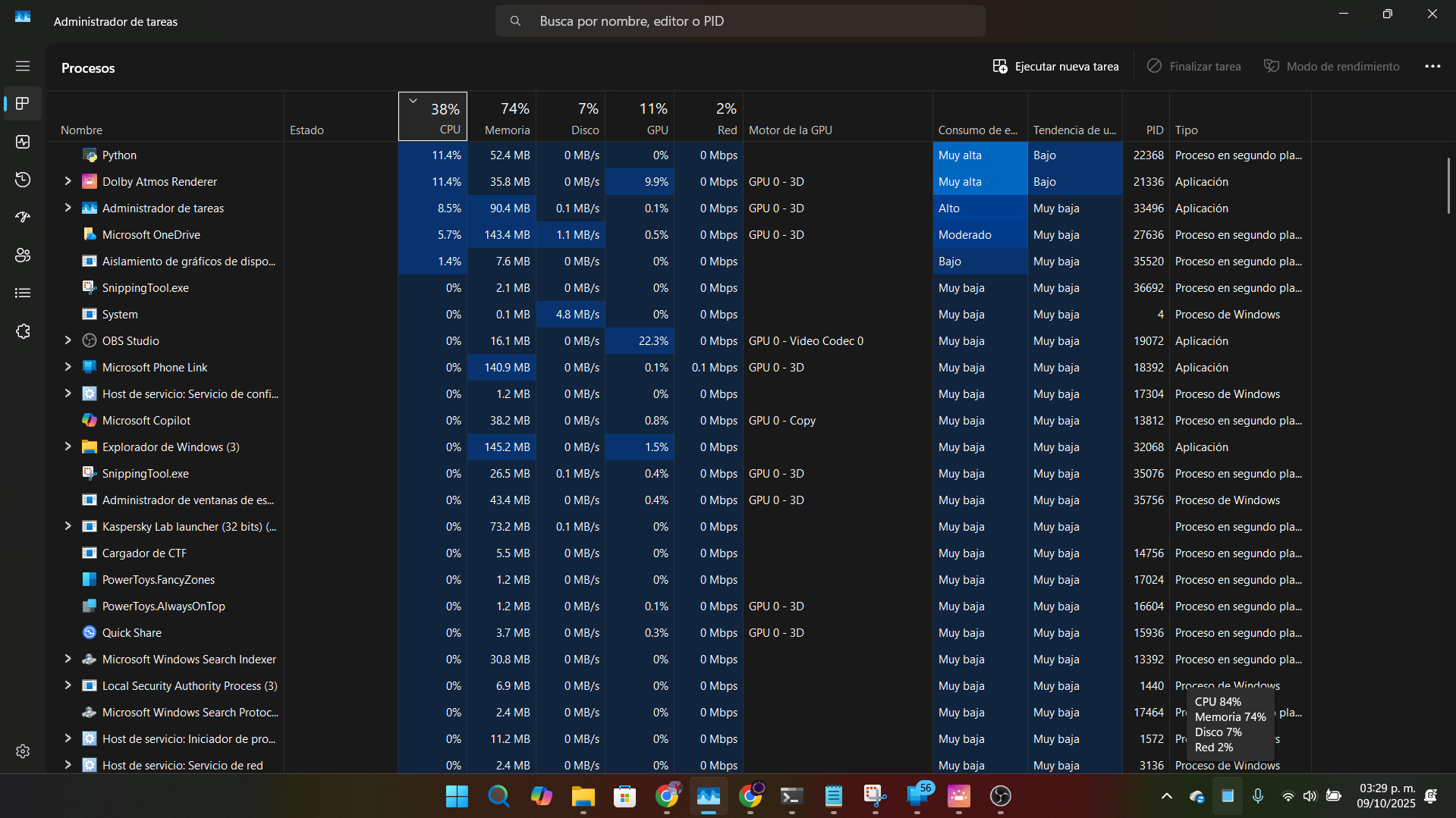 Why is my task manager showing different values through the app and the ...