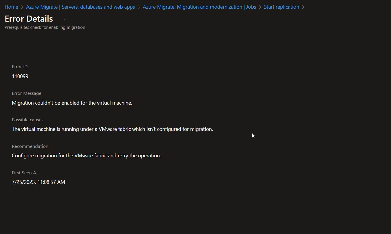 Az.Migrate Initialize-AzMigrateReplicationInfrastructure command fails with error: Cannot ...