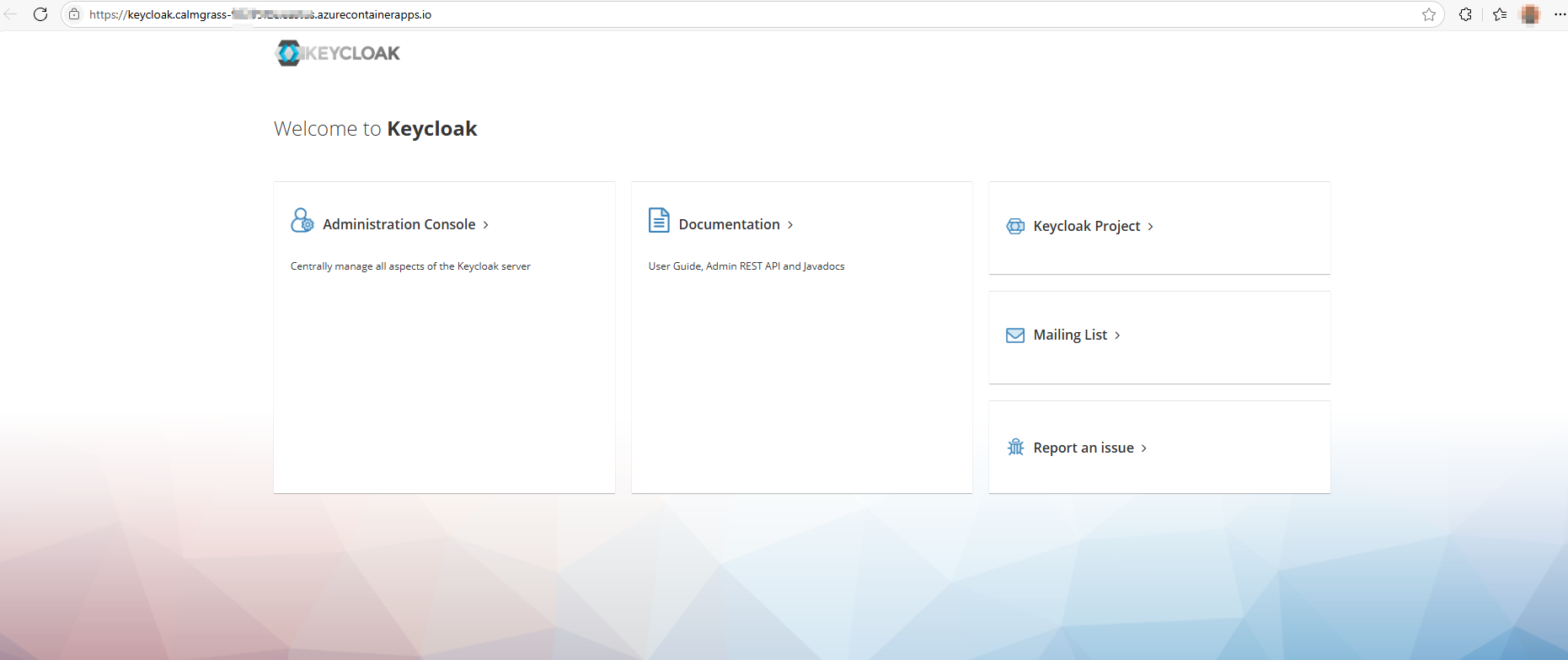 Keycloak failed to start in container app when enable ingress ...