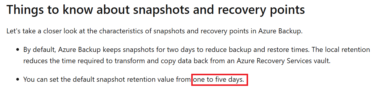 Typo in section "Create virtual machine snapshots in Azure Backup ...