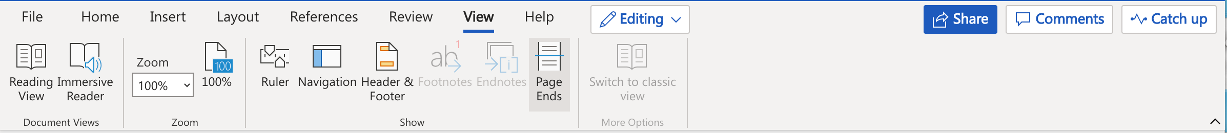 Why is my 'Classic View' disabled in Microsoft Word online and how do I ...