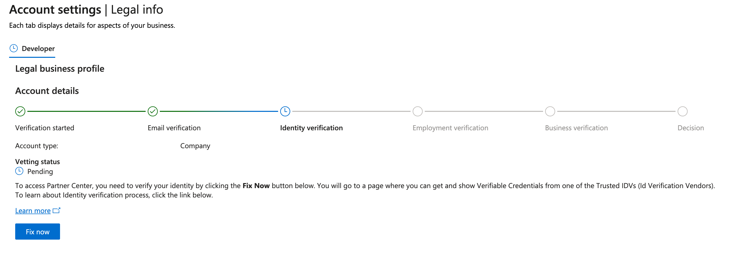 No Permission when access Verifiable Credentials from Microsft Hardware ...
