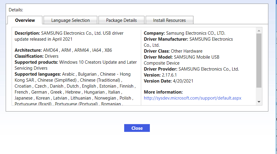 Question on Windows Update - SAMSUNG Electronics Co., Ltd. - USB - 2.17 ...