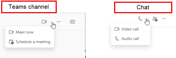 Teams - Group Chat - Call button now changed to "meet now" - Microsoft Q&A