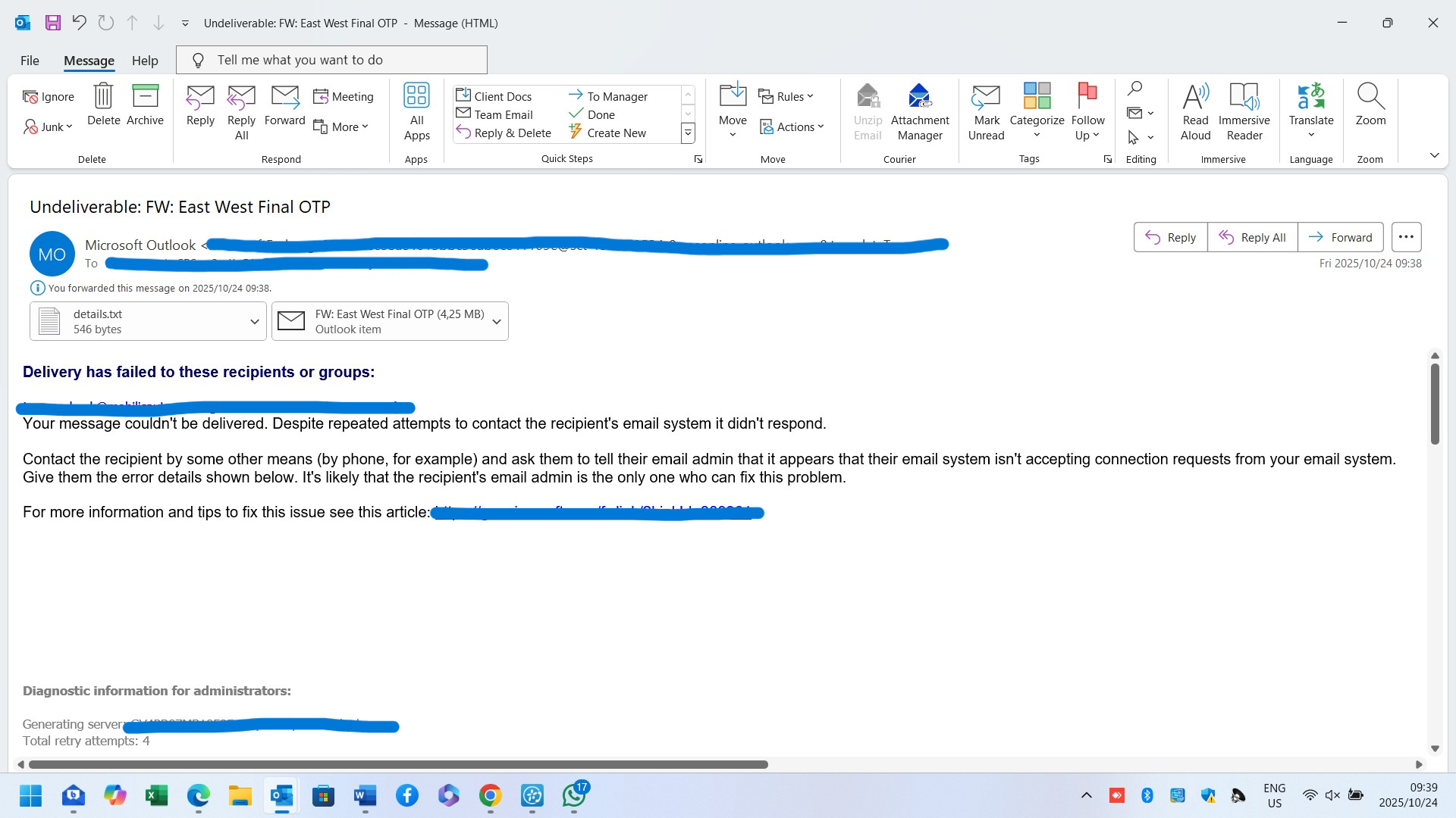 I am receiving bounce back reports for emails that I have not sent at ...