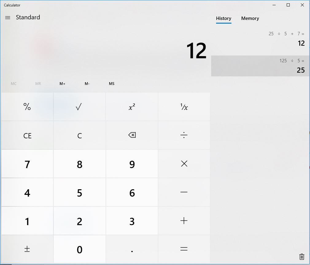 calculator that shows a list of entries - Microsoft Q&A