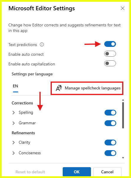 Where is the spell check function in the new outlook? I have to use the ...