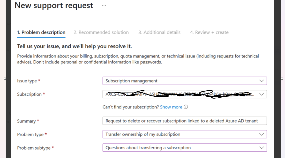 Request to delete or recover subscription linked to a deleted Azure AD ...