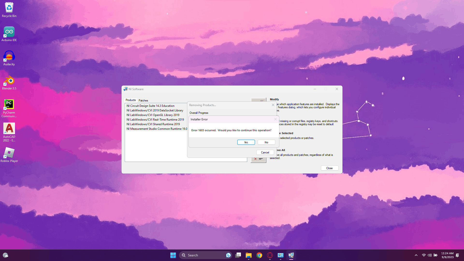 NI Software cannot be uninstalled - Microsoft Q&A