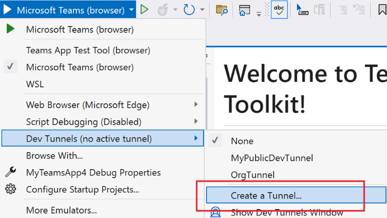 VS 2022 professional using Teams Toolkit when trying to Prepare Teams ...