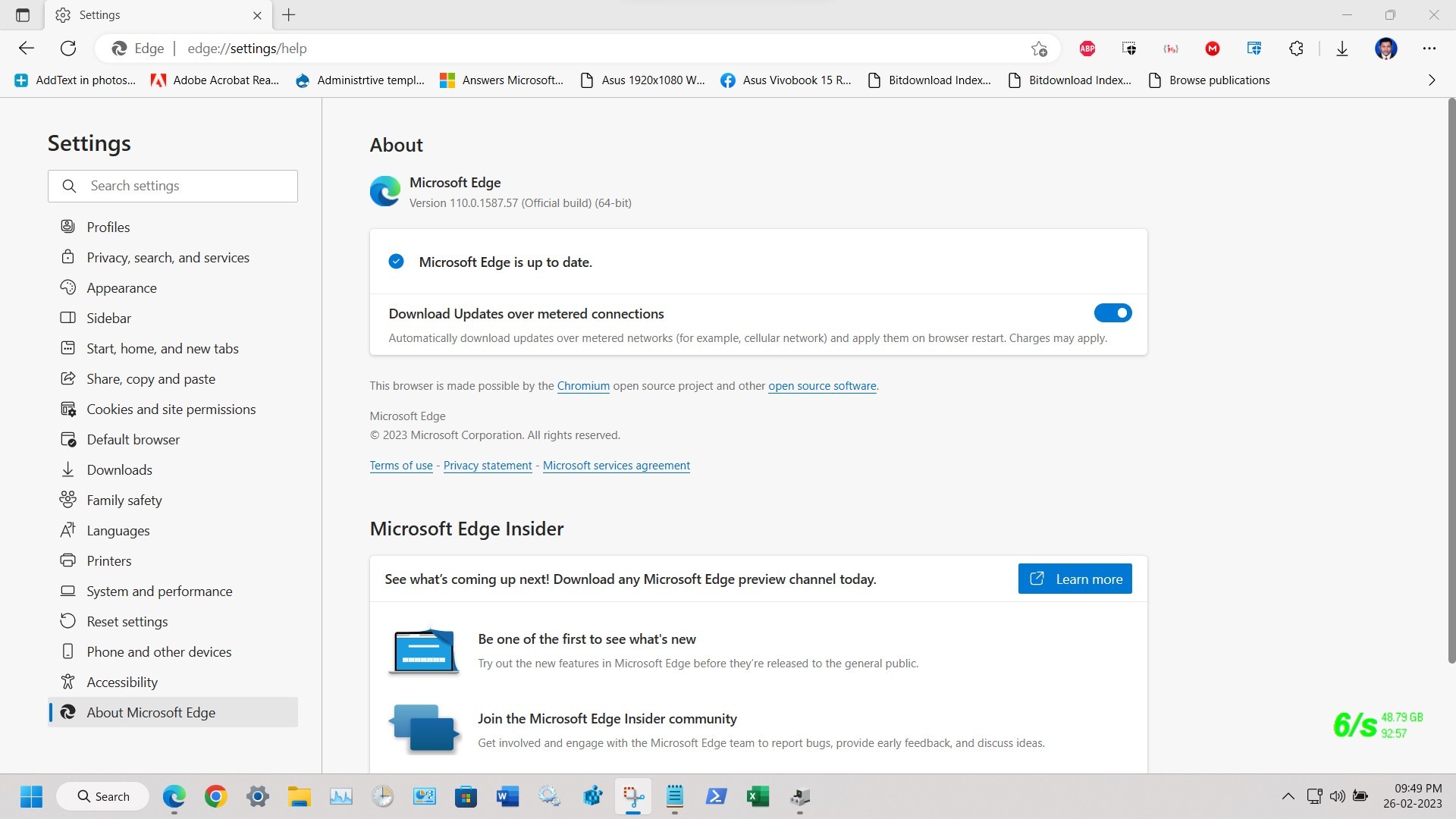 Microsoft Released Edge Chromium Based Browser version 110.0.1587.57 ...