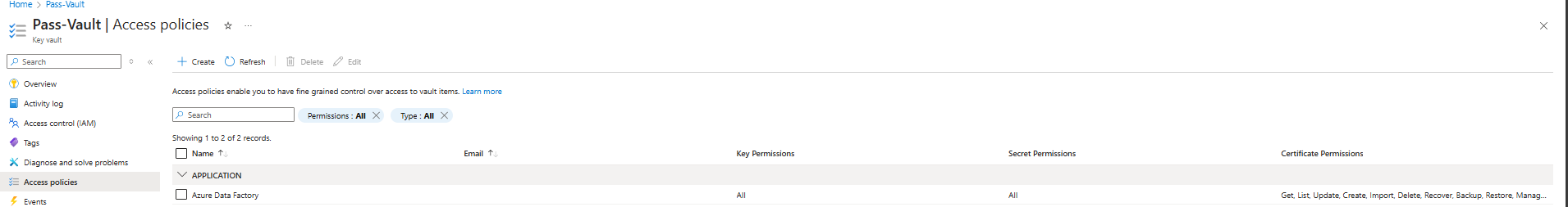 Unable to get secrets in data factory - Microsoft Q&A