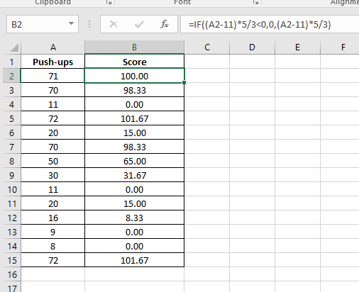 Excel Physical Fitness Scoresheet - Microsoft Q&A