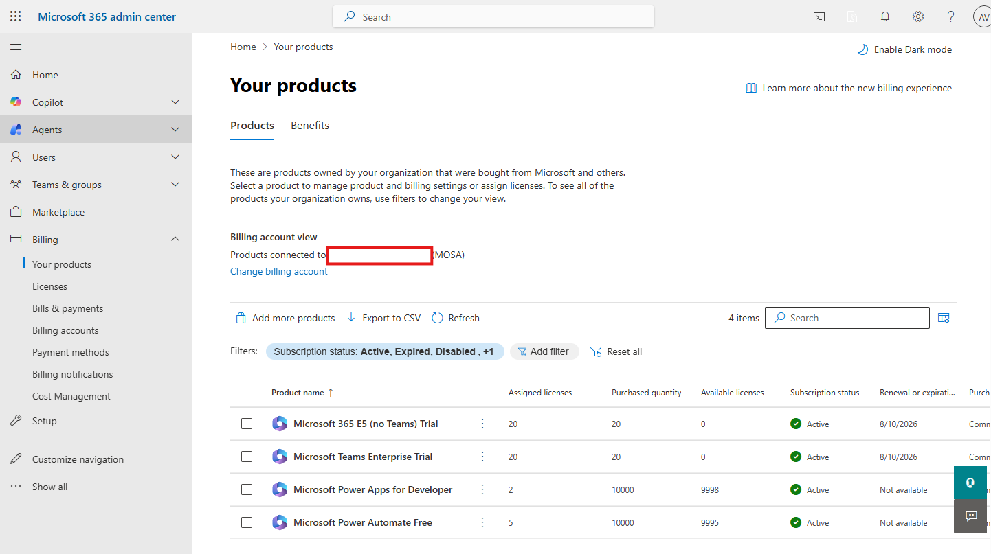 Billing for current subscription - Microsoft Q&A