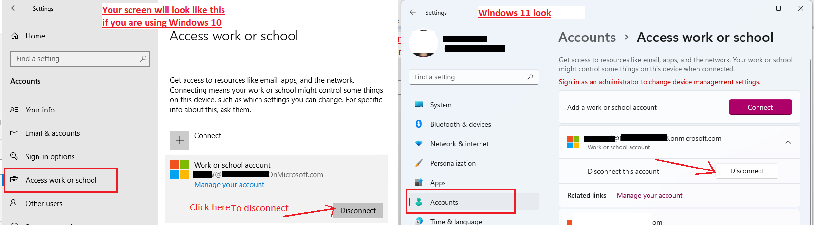 How do I completely remove former business account from computer and office subscriptions ...