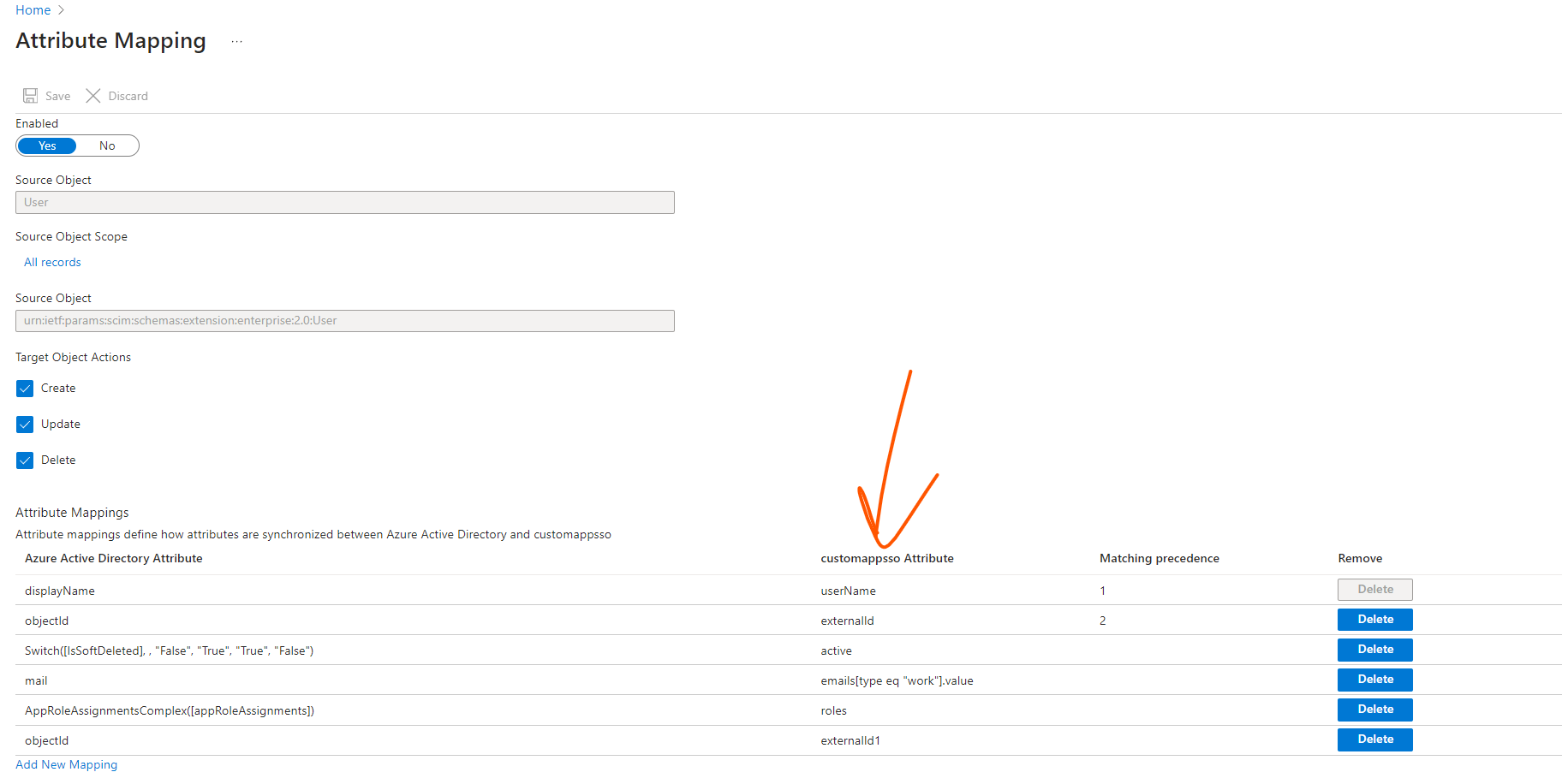 Azure AD - Users Provisioning Mapping. Is it possible to rename ...
