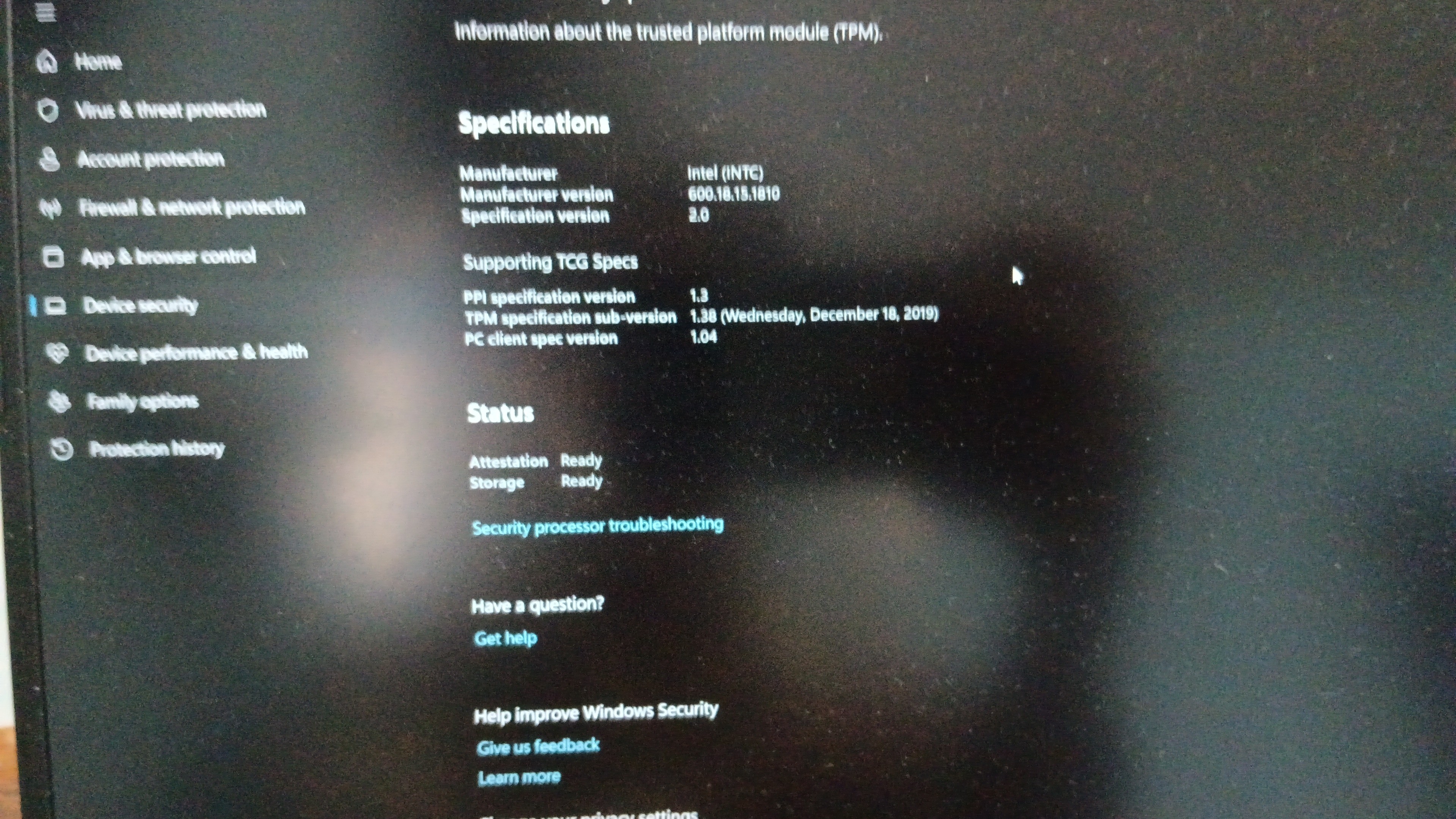 Potential risks of Intel TXT - Microsoft Q&A